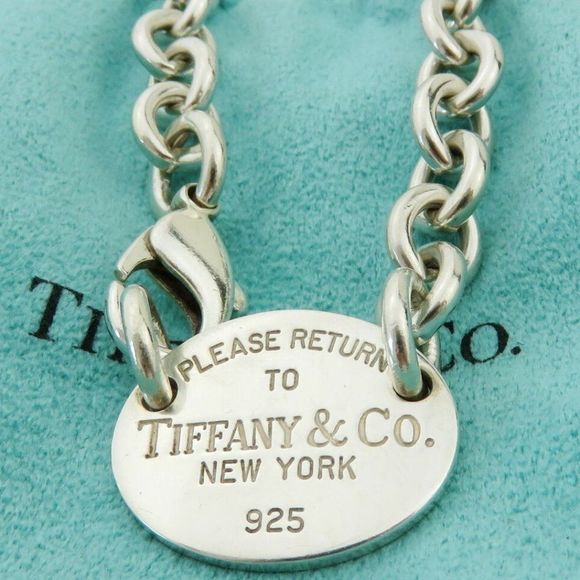 Tiffany & Co. | Jewelry | Authentic Tiffany Co Iconic Oval Tag Return ...